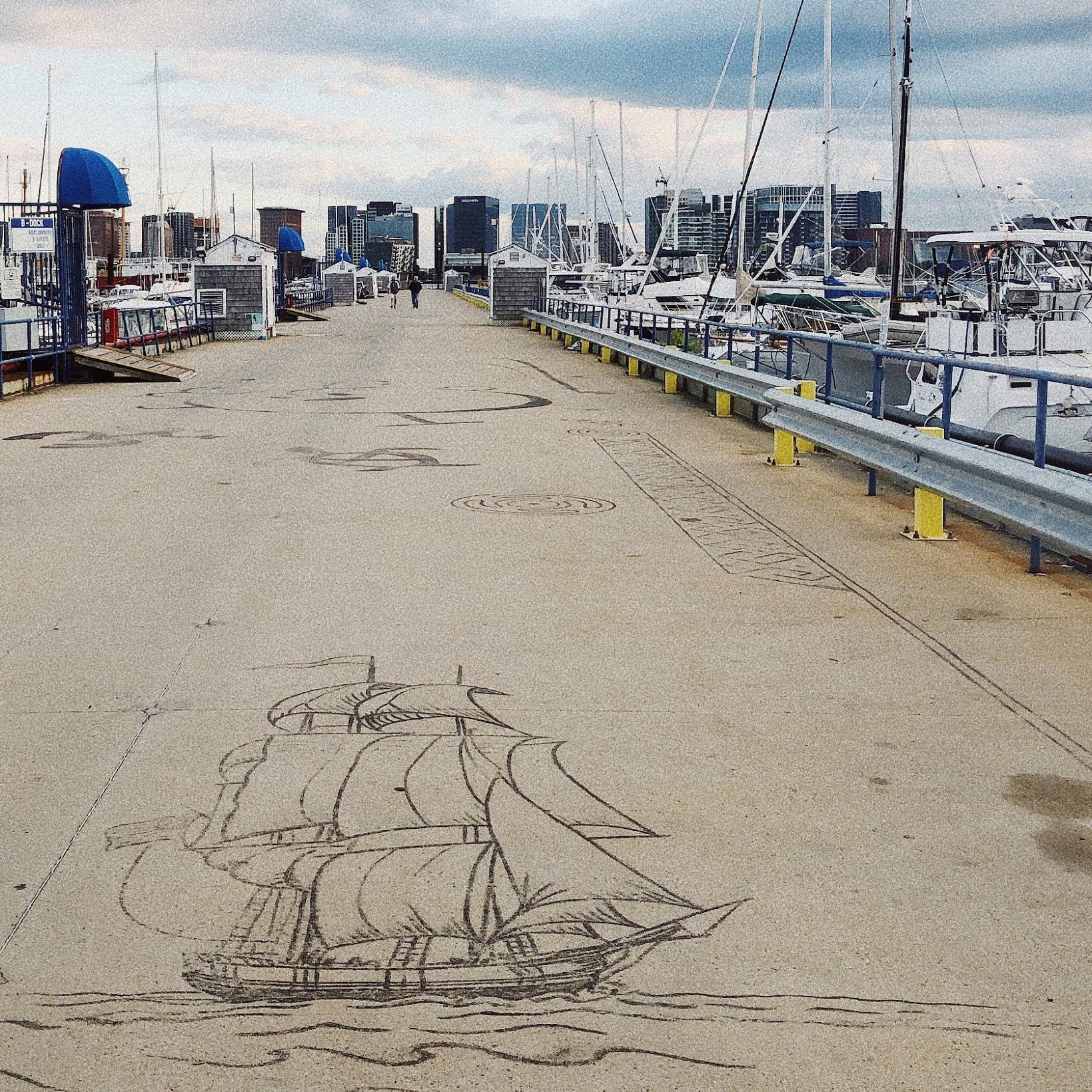 East Boston Shipyard Marina Dock Pier Nautical Art Graffiti | Instant ...