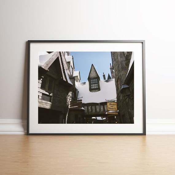 Downtown Hogsmeade Village Hogwarts Universal Snow Winter - Etsy
