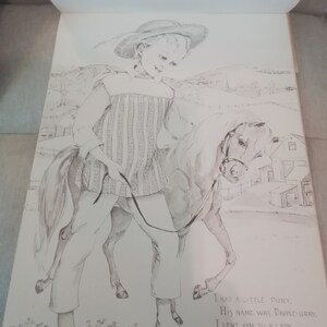 Vintage Art Print Coloring Book Kim's Childhood Memories Coloring Book ...