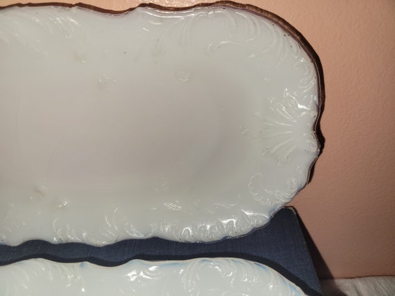 Antique Milk Glass Rectangular Vanity Dressing Table … - Gem