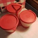 Vintage Tupperware Condiment Serving Caddy With Snap Closure Lids FREE ...