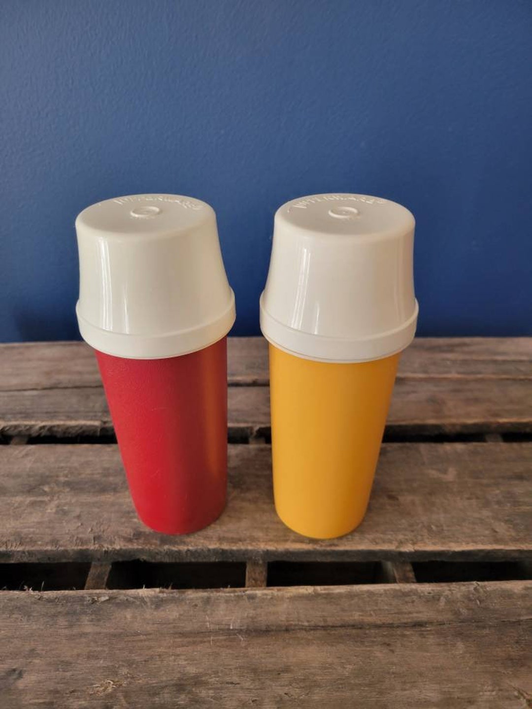 Vintage Tupperware Condiment Dispenser Set Tupperware Ketchup and ...