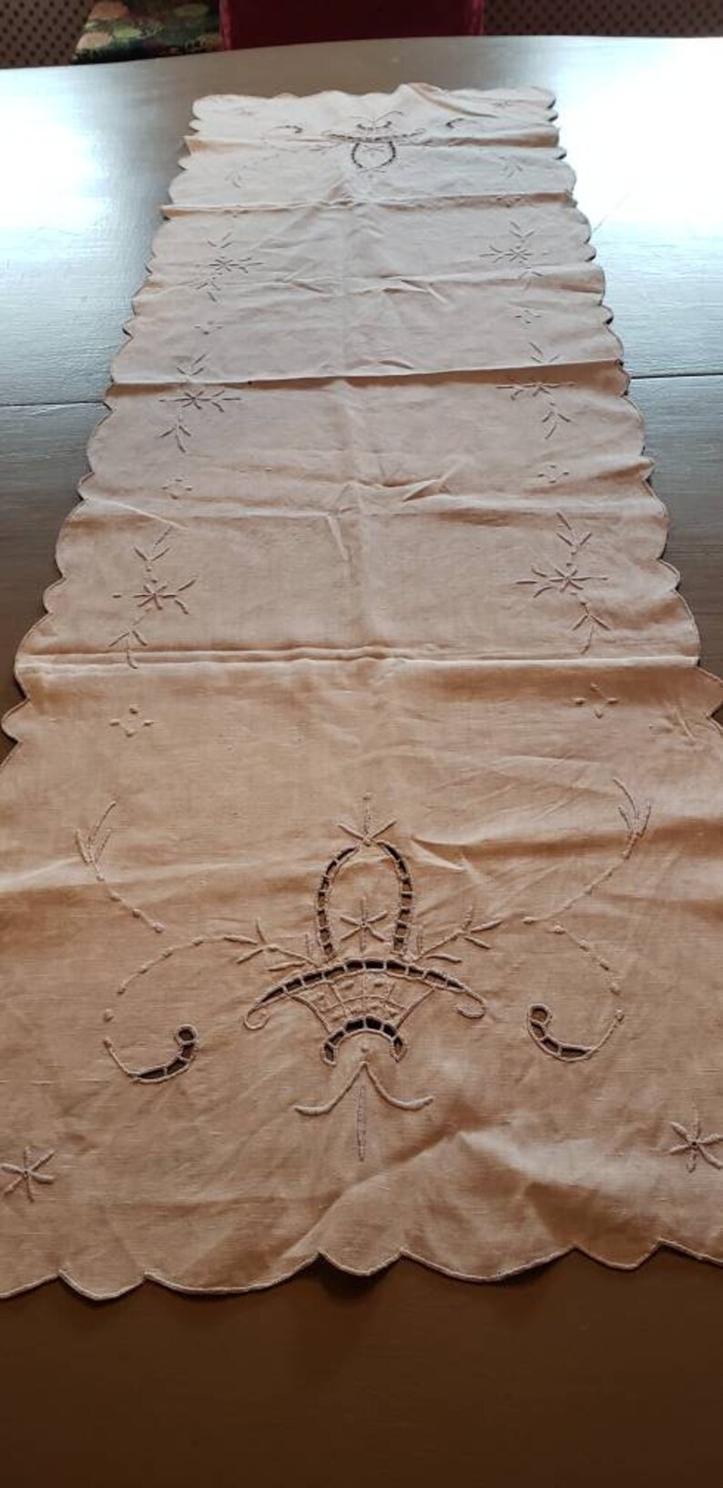 Vintage Embroidered Table Runner - Etsy