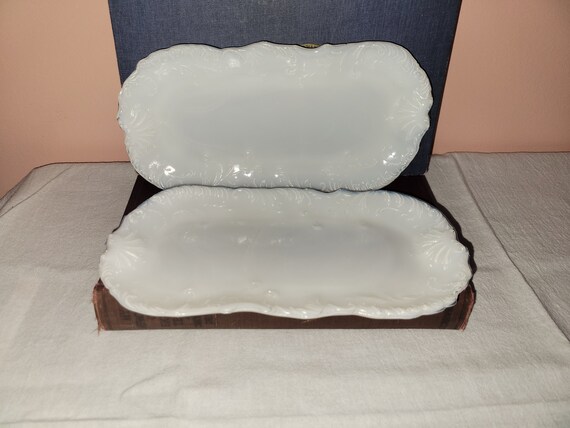 Antique Milk Glass Rectangular Vanity Dressing Table … - Gem