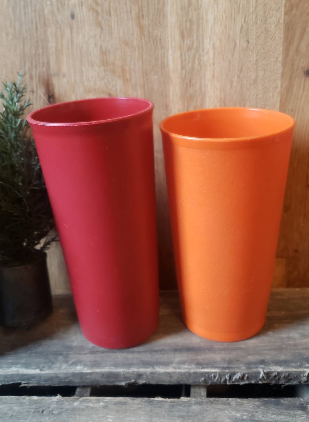 Vintage Tupperware Cups Two Tupperware Tumblers FREE SHIPPING - Etsy