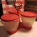 Vintage Tupperware Condiment Serving Caddy With Snap Closure Lids FREE ...