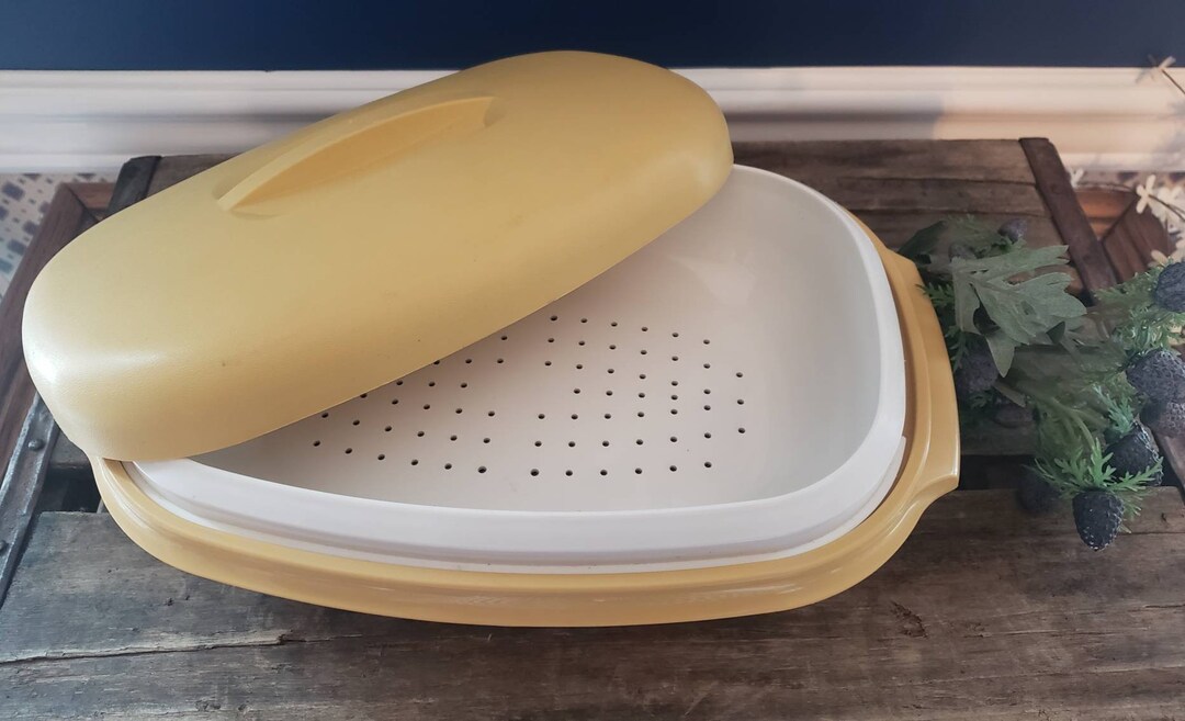 Vintage Tupperware Steamer 3 Piece Golden Yellow Steamer FREE SHIPPING ...