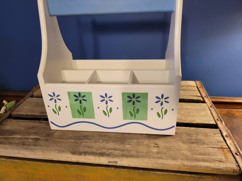 Vintage Pfaltzgraff Cloverhill Pattern Wooden Flatware Caddy - Etsy