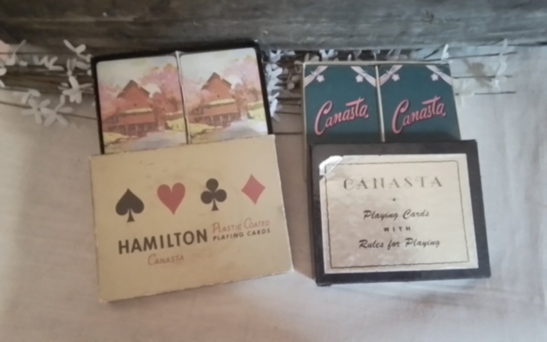 Vintage Canasta Card Decks: Mid Century Game Night - 2 Sets - Etsy