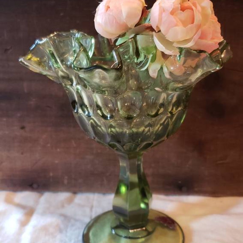 Fenton Compote Dish - Etsy