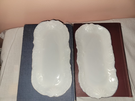 Antique Milk Glass Rectangular Vanity Dressing Table … - Gem