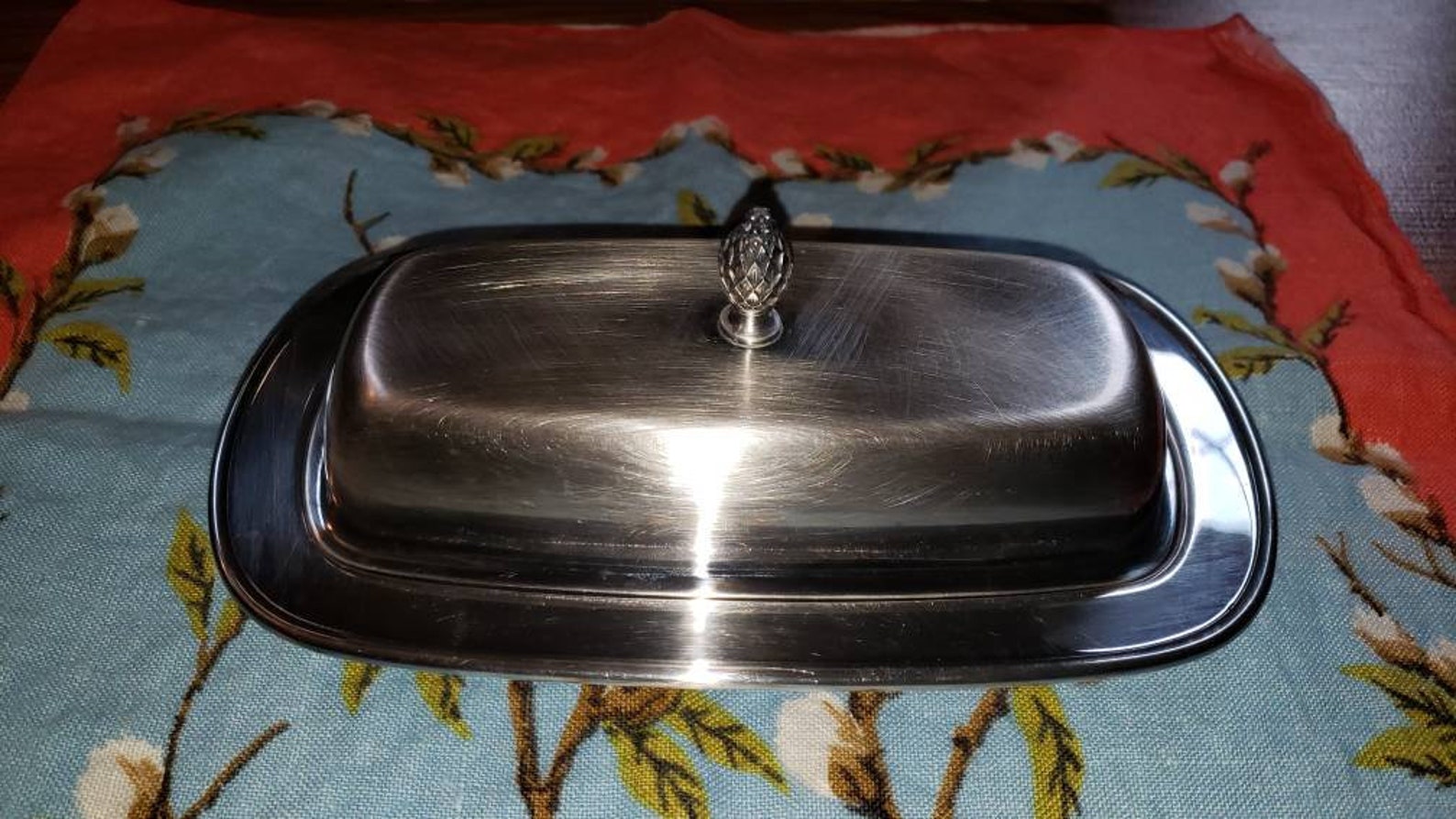 Vintage Silver Plated Butter Dish | Etsy