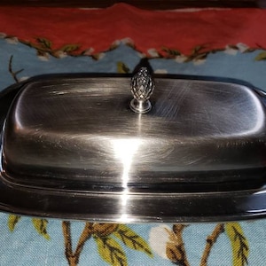 Vintage Silver Plated Butter Dish - Etsy