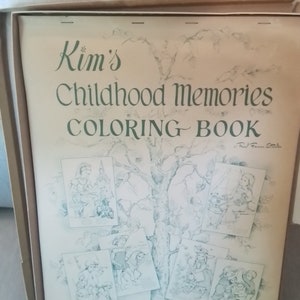 Vintage Art Print Coloring Book Kim's Childhood Memories Coloring Book ...