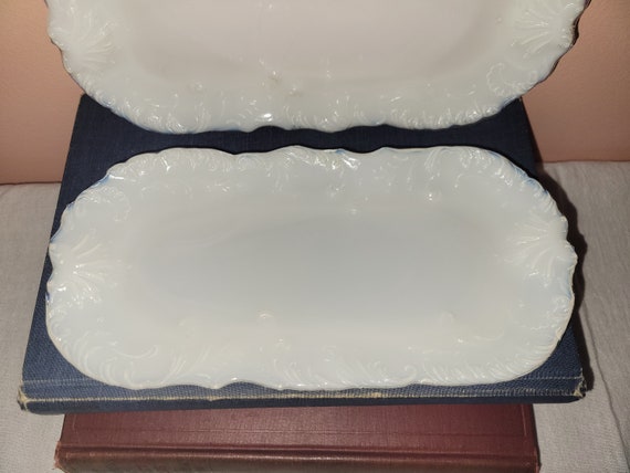 Antique Milk Glass Rectangular Vanity Dressing Table … - Gem