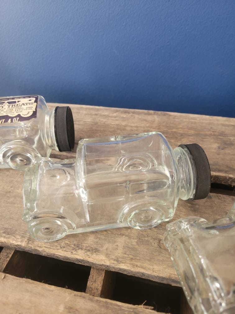 Vintage Glass Candy Jars Three Vintage Glass Automobile Candy - Etsy