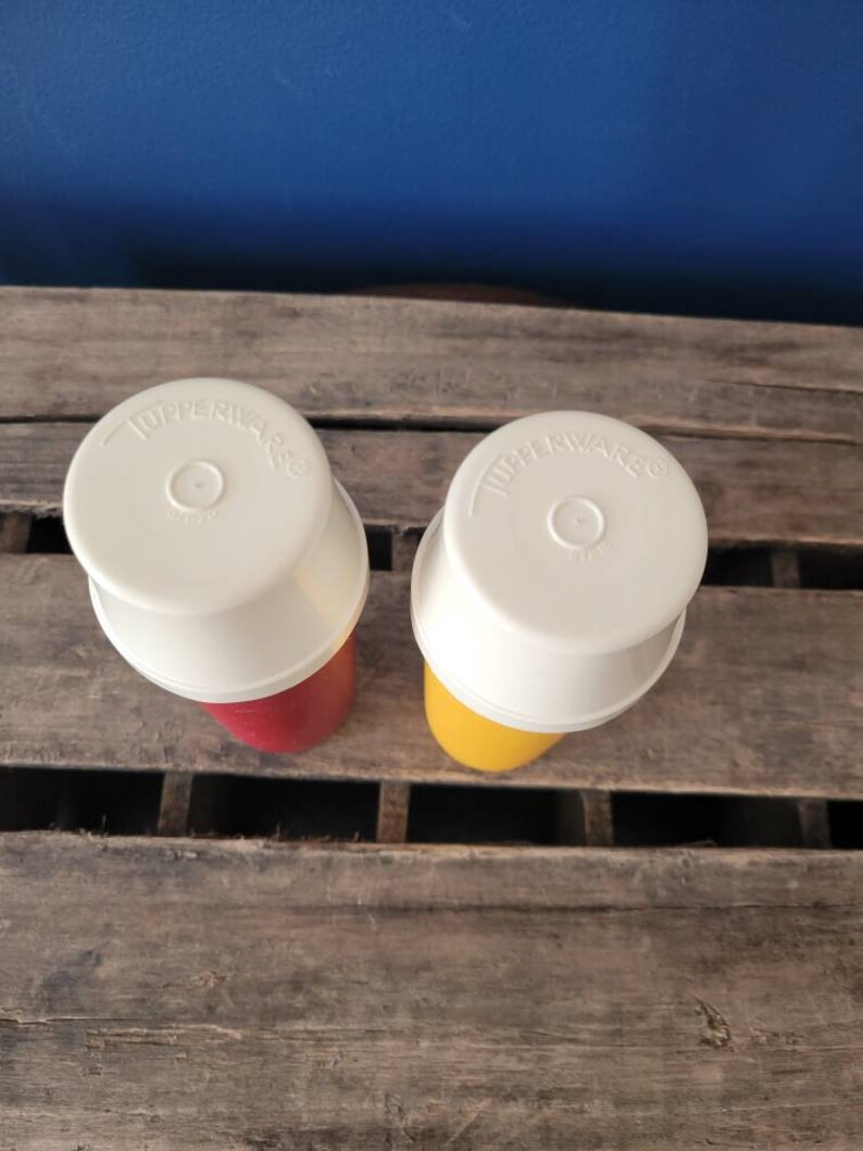 Vintage Tupperware Condiment Dispenser Set Tupperware Ketchup - Etsy