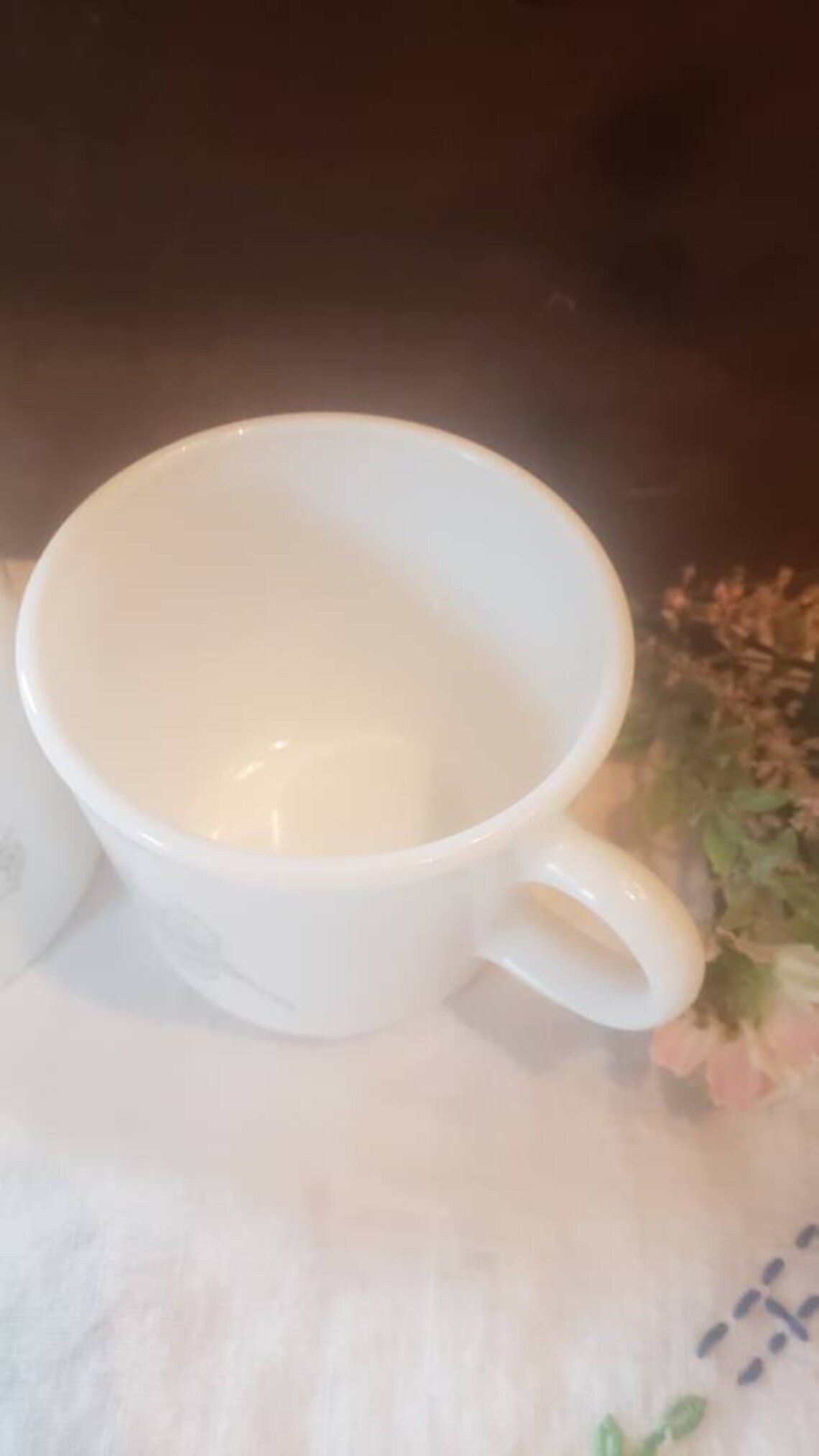 Vintage Corning Mugs Set of Two Mugs Silver Rose Pattern FREE - Etsy
