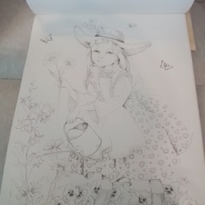 Vintage Art Print Coloring Book Kim's Childhood Memories Coloring Book ...