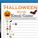 Halloween Emoji Game: Words Printable Fun Halloween Party - Etsy