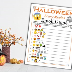 Halloween Emoji Game: Scary Movies - Printable Halloween Game - Etsy