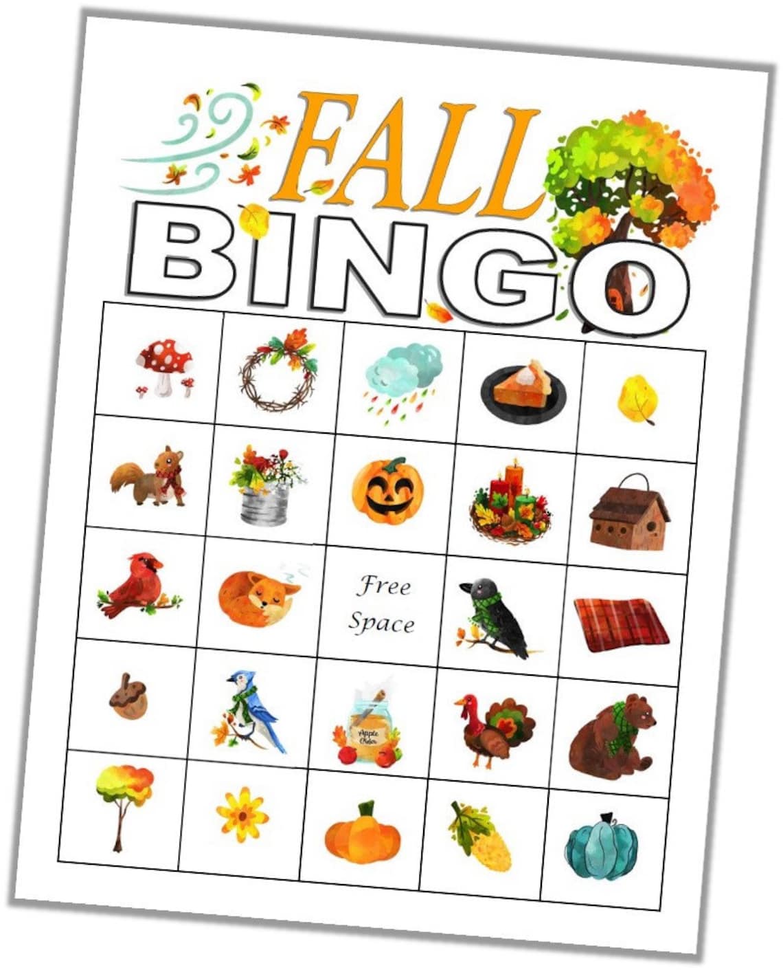 Fall Bingo 30 Printable Autumn Party Bingo Cards Great for - Etsy