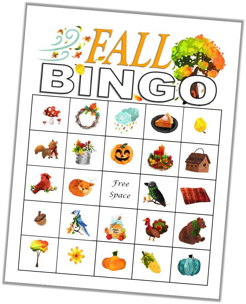 Fall Bingo 30 Printable Autumn Party Bingo Cards Great for - Etsy