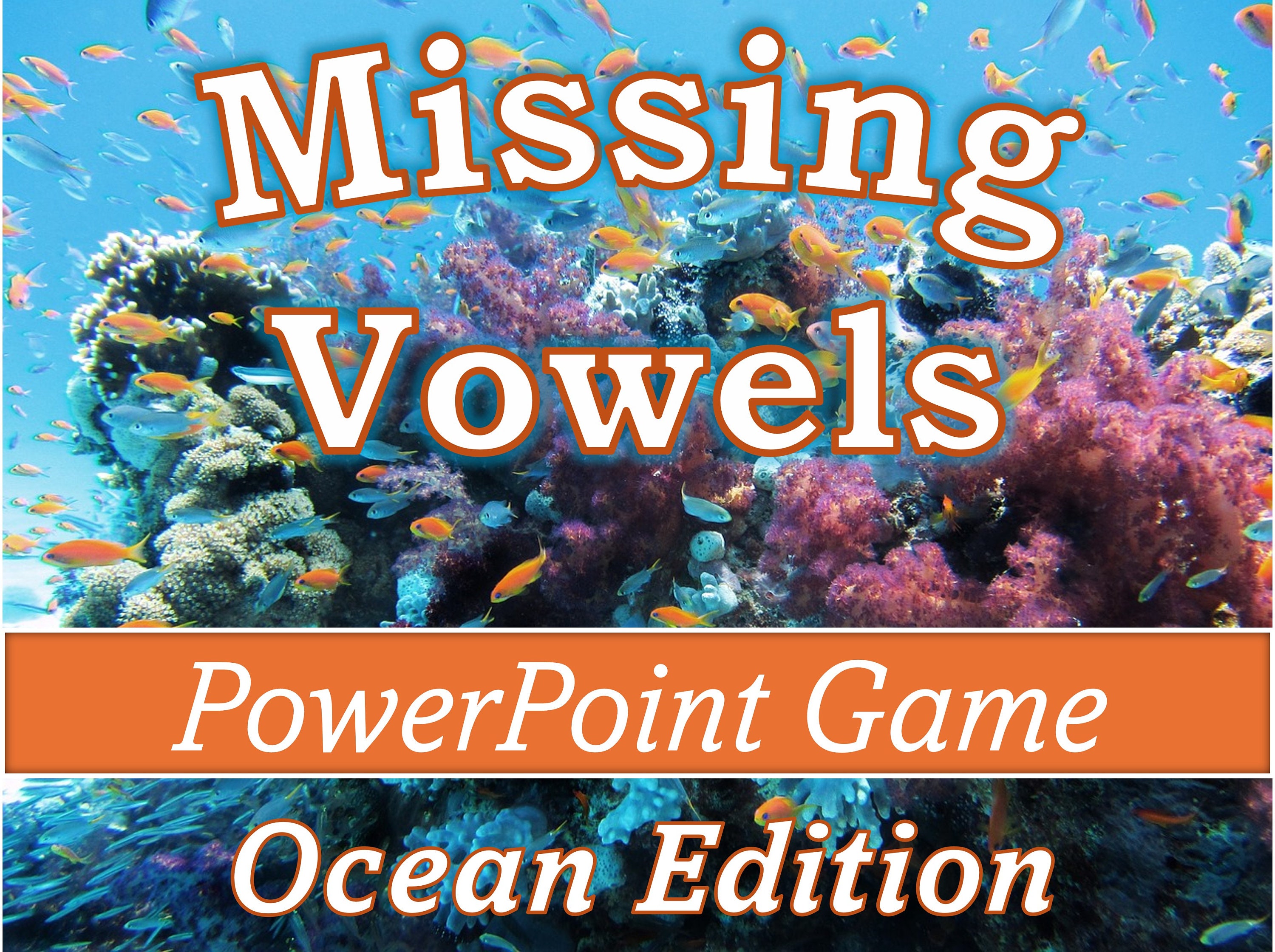 Missing Vowels: Ocean Game Powerpoint Game Fun Virtual Games for Fun ...