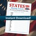 Printable States Game - Missing Vowels - Fun USA Game for Kids, Teens ...
