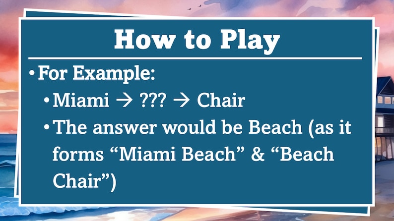 Beach Game: Missing Link Powerpoint Brain Teaser (digital Download) - Etsy
