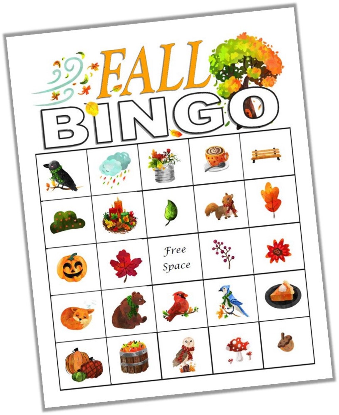 Fall Bingo 30 Printable Autumn Party Bingo Cards Great for - Etsy
