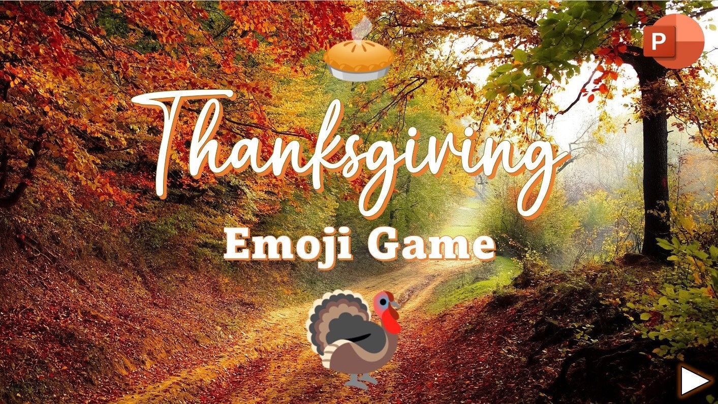 Thanksgiving Powerpoint Game: Emojis Game - Fun for Family and Friends ...
