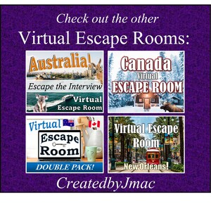 Canada & Australia Virtual Escape Room Double Pack - Etsy