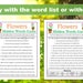 Flowers Hidden Words Game - Fun Printable Activity for Spring - Etsy