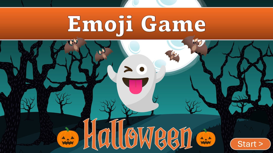 Emoji Game: Halloween Game - Powerpoint Game - Fun Virtual Games for ...
