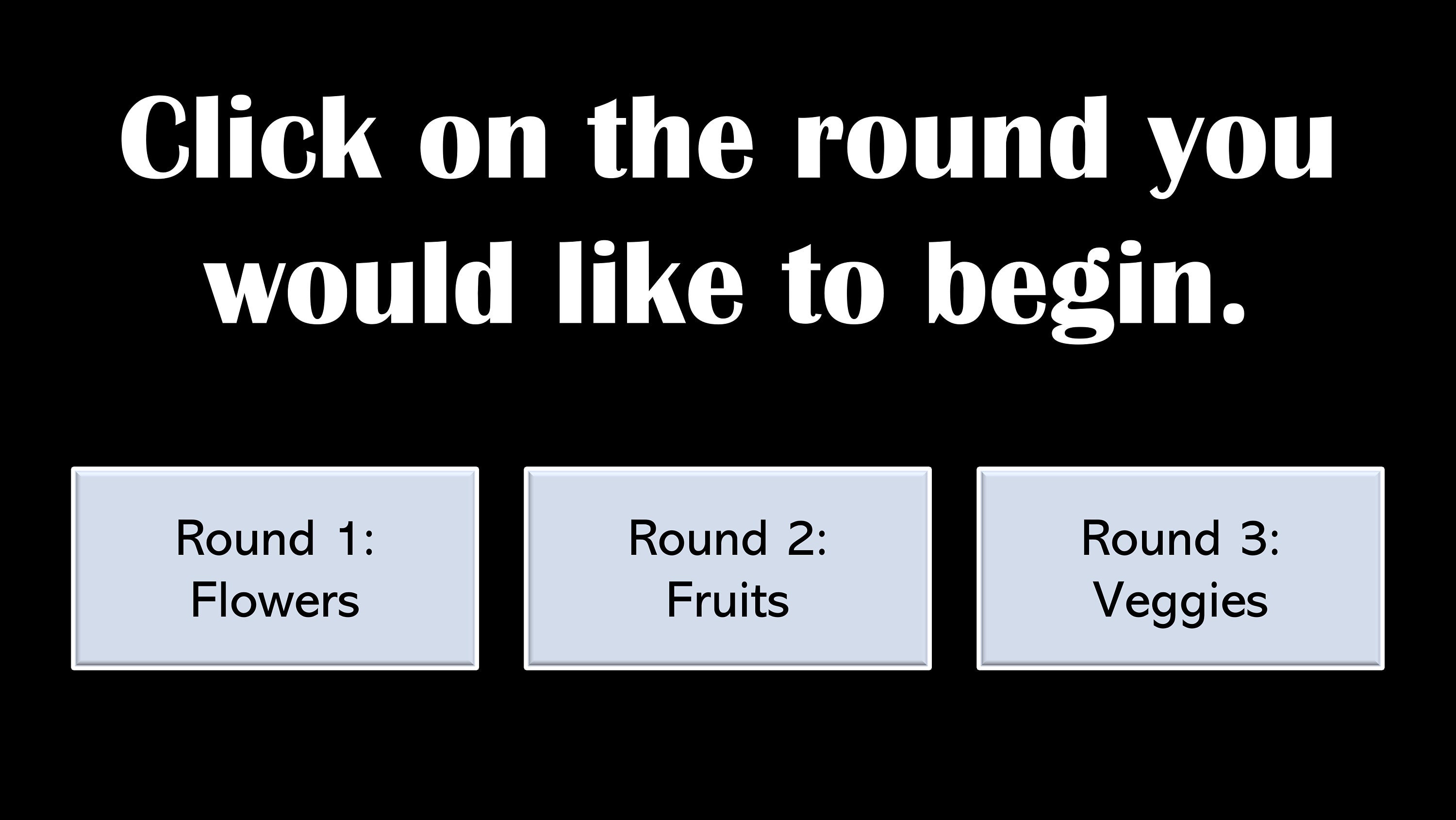 Hidden Images Powerpoint Game: Flowers, Fruits, and Veggies Virtual ...