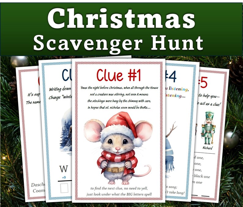 Christmas Scavenger Hunt – Printable Indoor Game (PDF) - Etsy