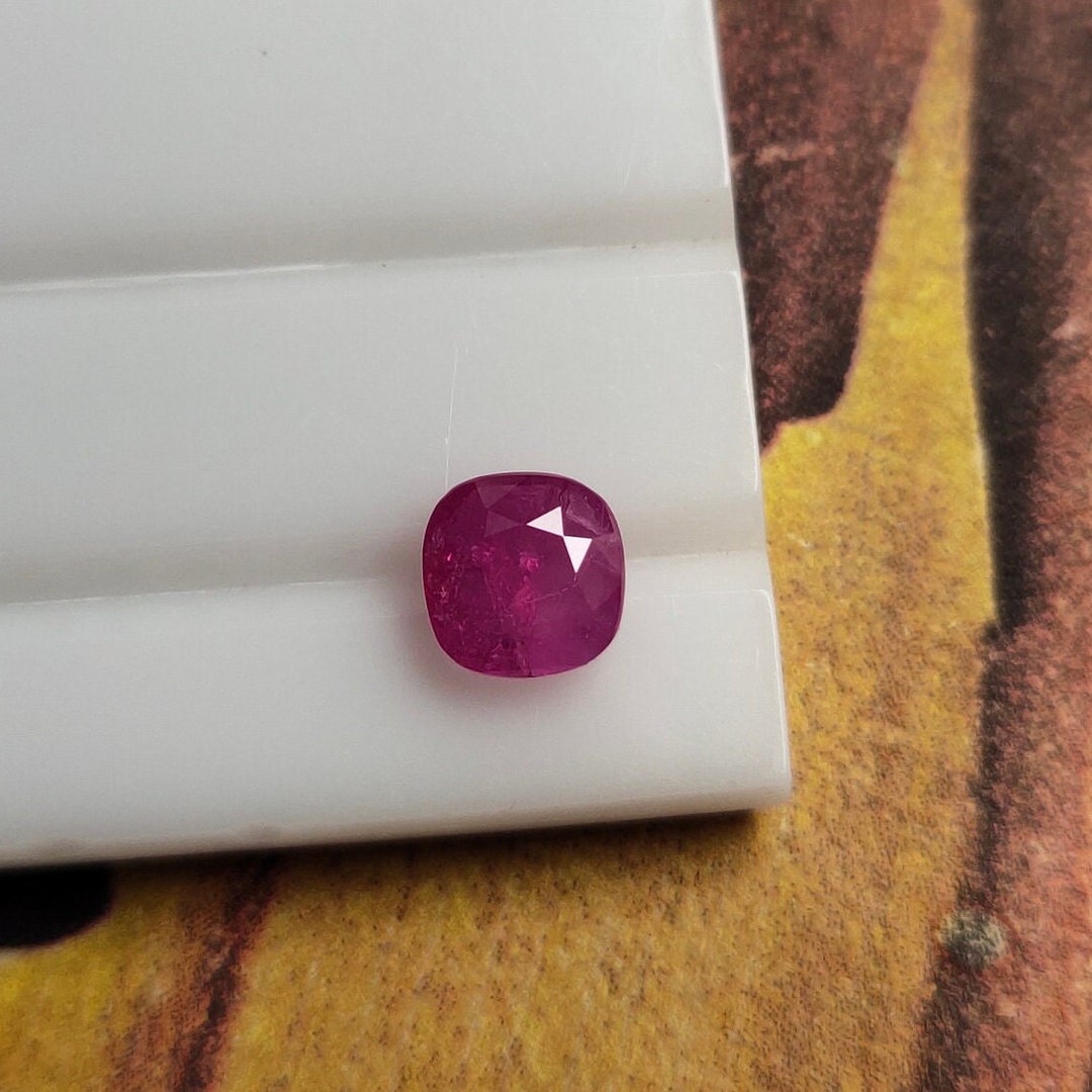 Untreated Natural Ruby Square Cushion Cut 1.14 Carat 6x6 Mm Tajikistan ...