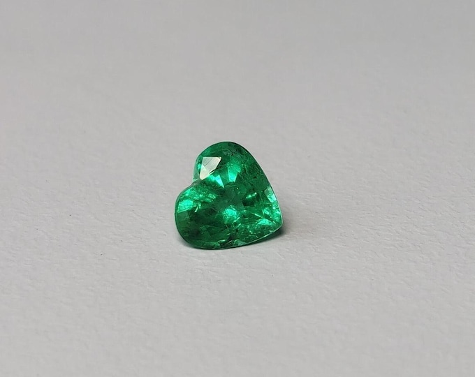 6x6 Heart Shape Emerald Super 0.81 Cts Transparent Heart Shape Loose ...
