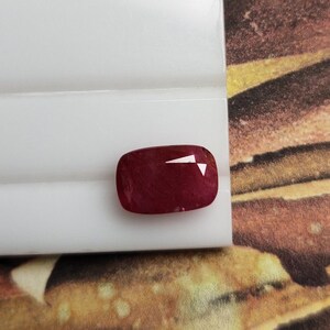 Untreated Natural Ruby Red Color Cushion Cut 4.04 Carat 7x11 Mm ...
