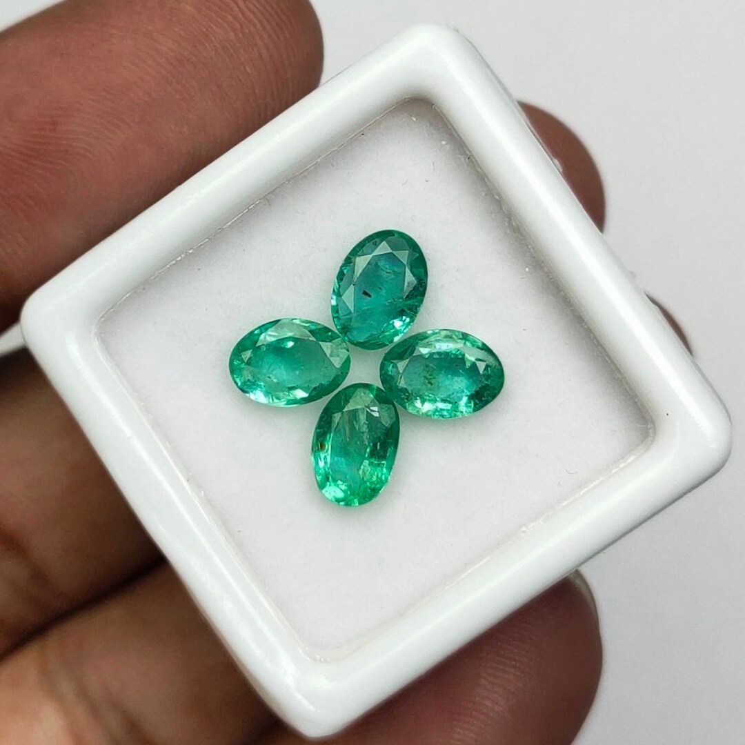 Natural Emerald Oval Cut 2.50 Carat 7x5 Mm Emerald Oval Lot for Jewelry ...