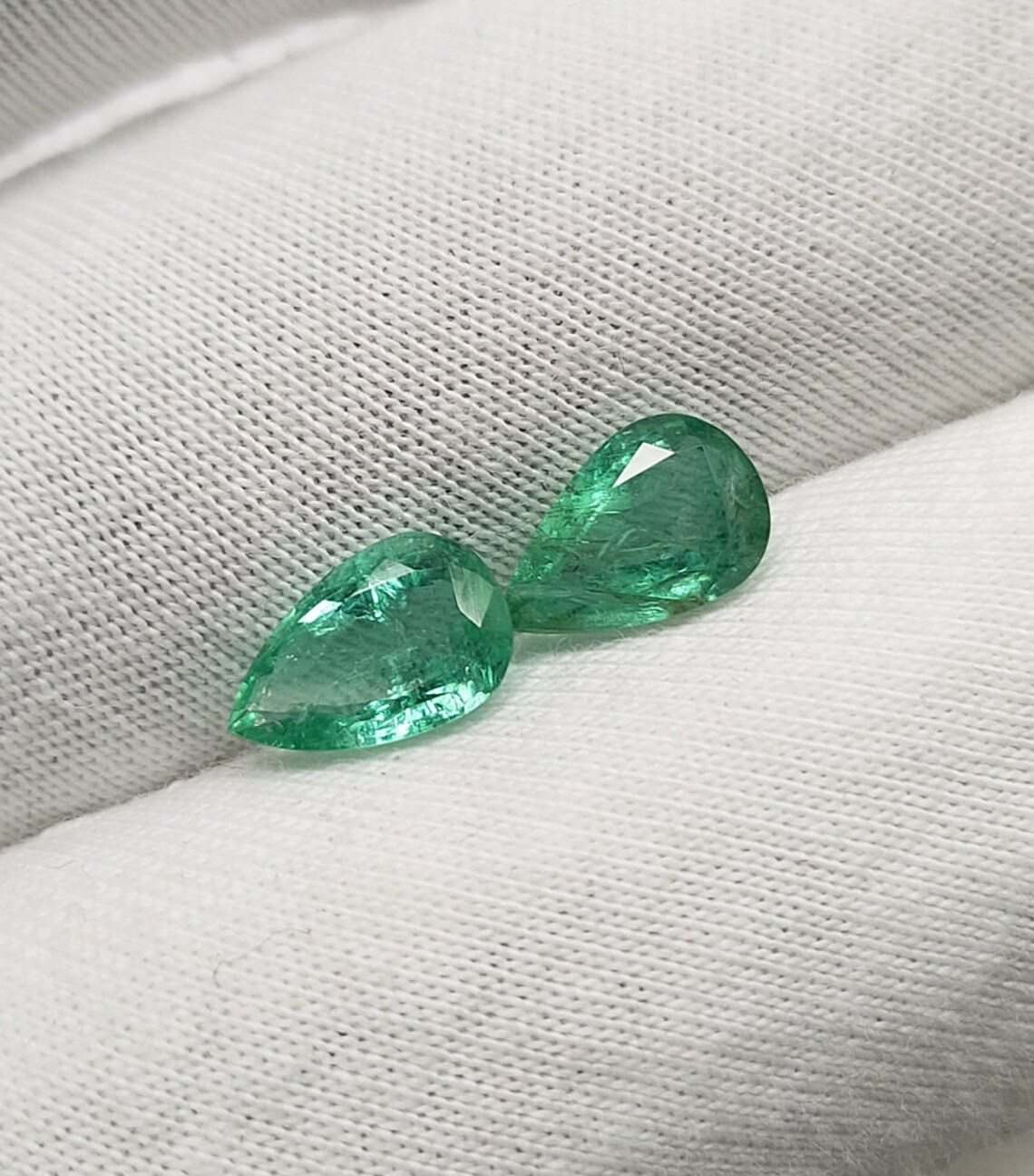 Natural Emerald Pear Pair 1.75 Cts 5x8 MM 2 Pieces - Etsy