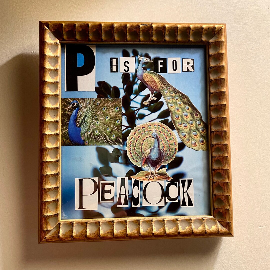 Peacock Collage - Etsy