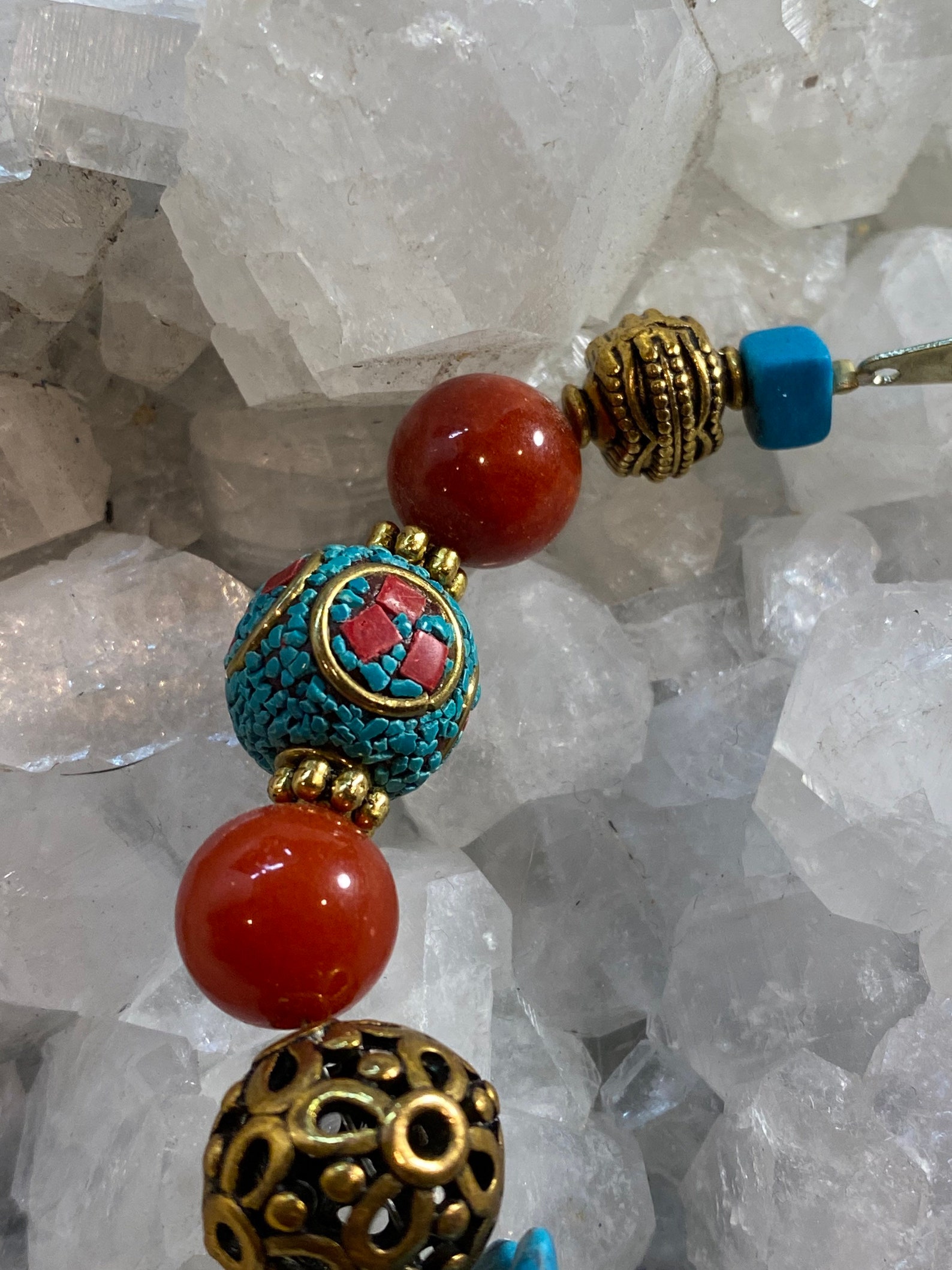 Turquoise and Dyed Quartz - Etsy
