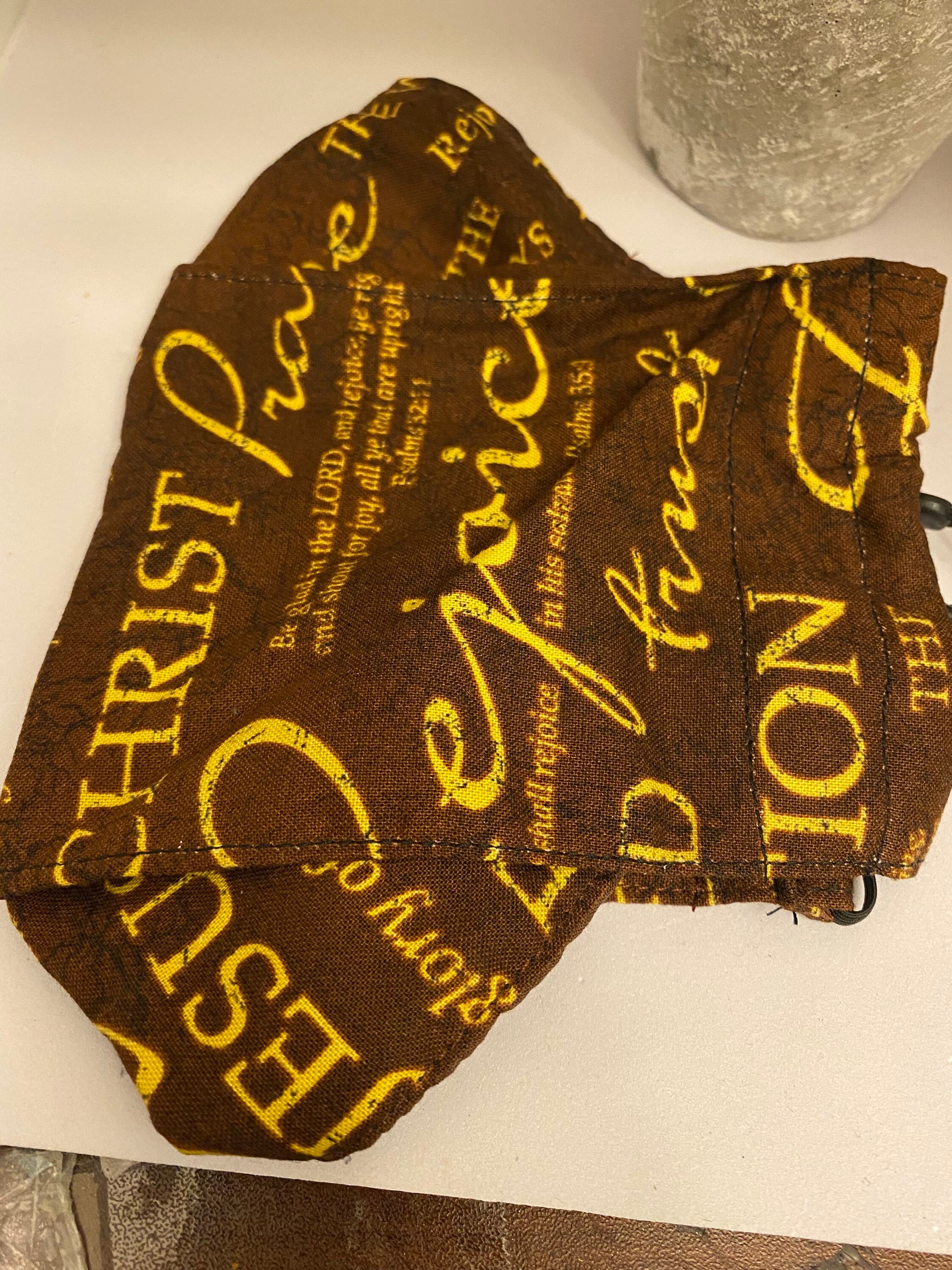 Large Bible Verse Mask With Copper Wire Across the Nose - Etsy