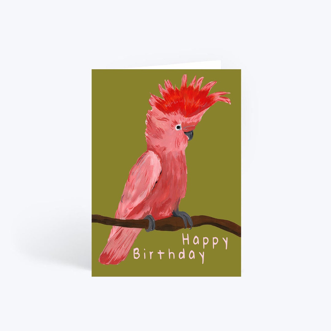 Happy Birthday Card , Parrot , Colourful Card , Greeting Card ...