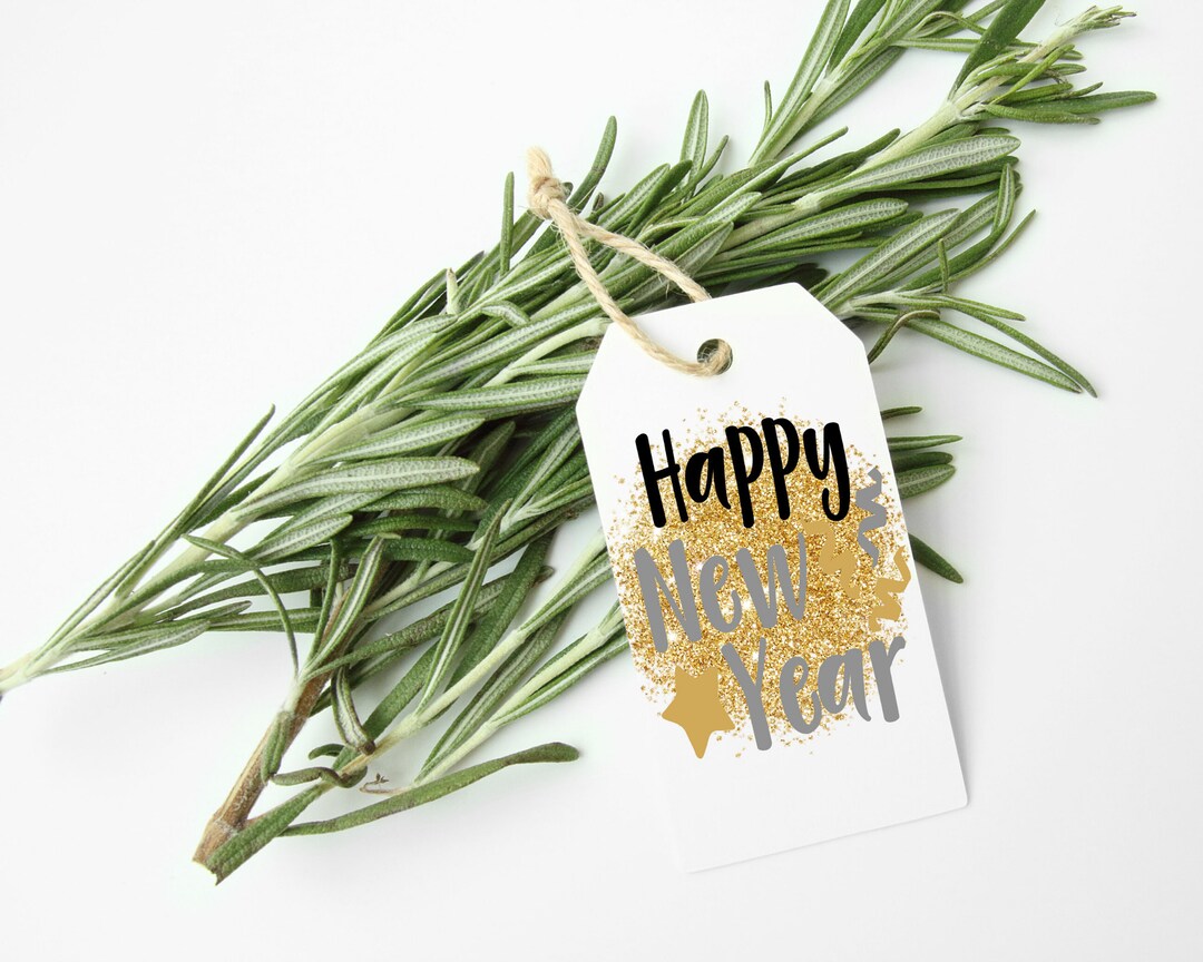 6 Happy New Year Gift Tags, Gift Wrapping - Etsy