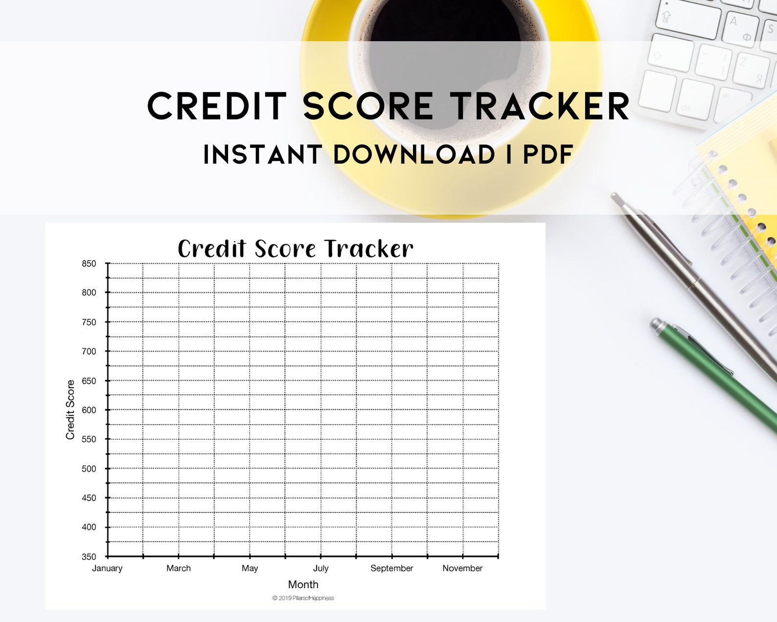 Credit Score Tracker, Printable, Personal Finance - Etsy