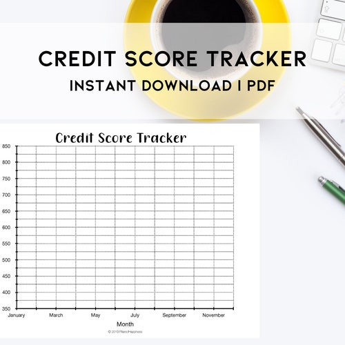 Credit Score Tracker Printable Personal Finance - Etsy