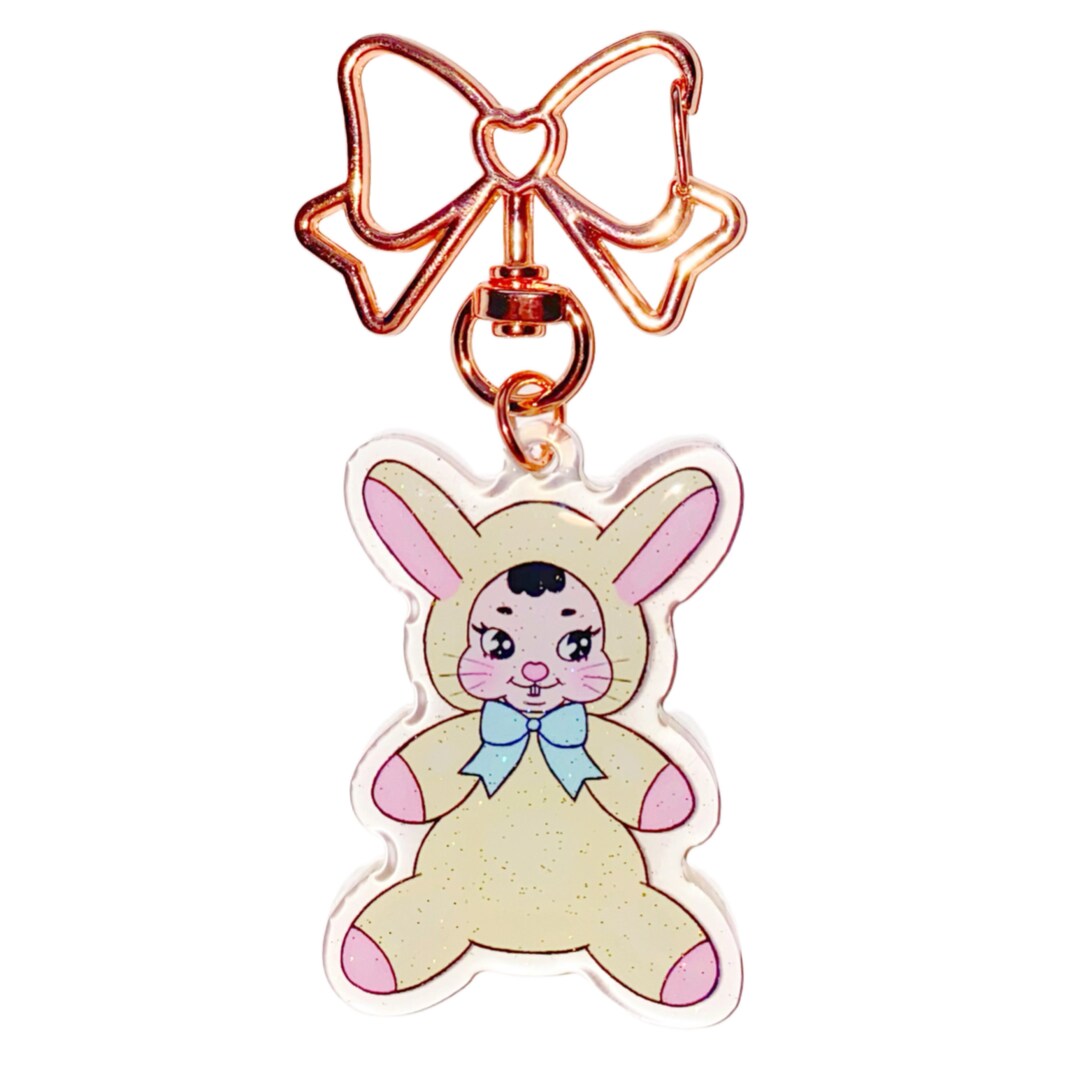Kawaii Kitschy Cute Acrylic Bunny Vintage Rubber Face Rushton Inspired ...